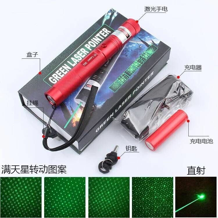 303 мощный лазерный фонарик красный зеленый внешний лазерный фонарик 303 красный полюс зеленый свет звездное небо 1