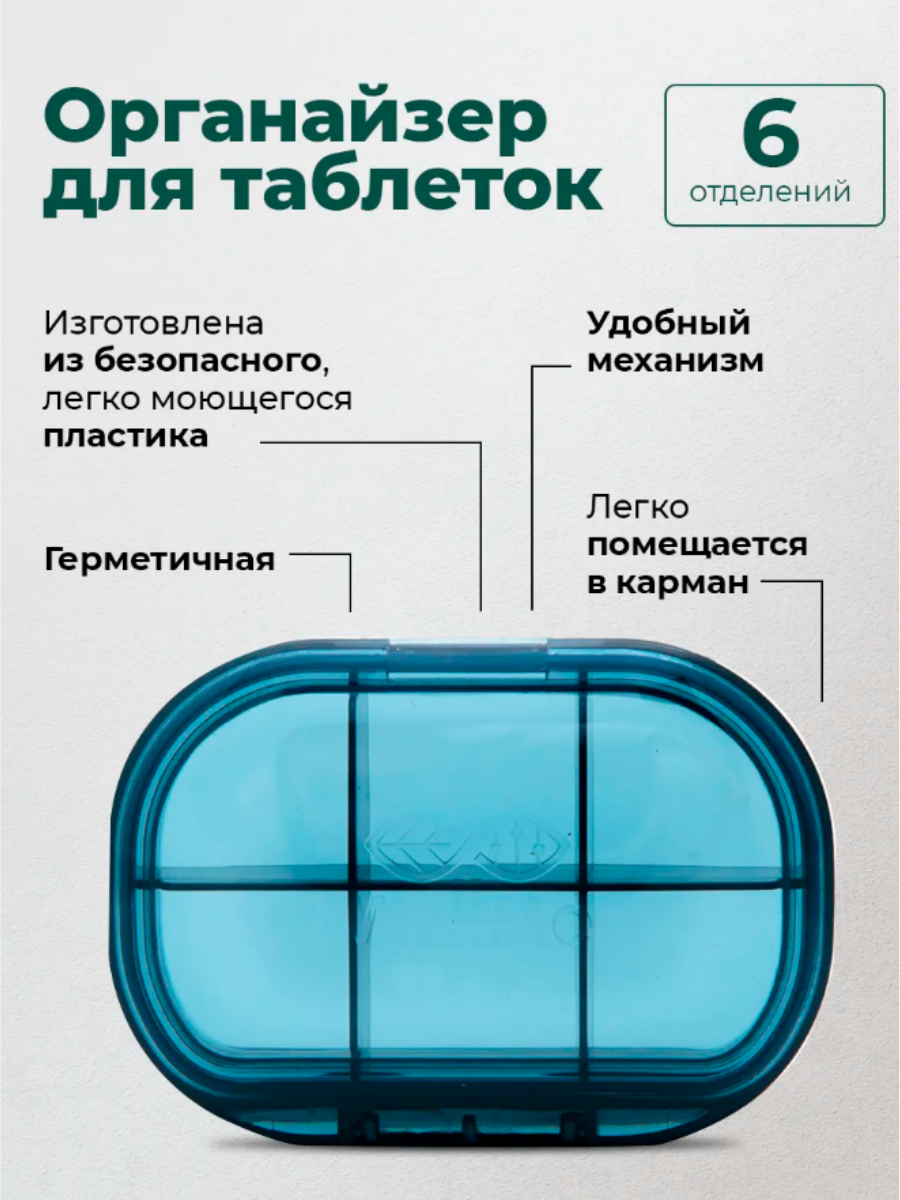 Таблетница на неделю, органайзер для лекарств, WellMe
