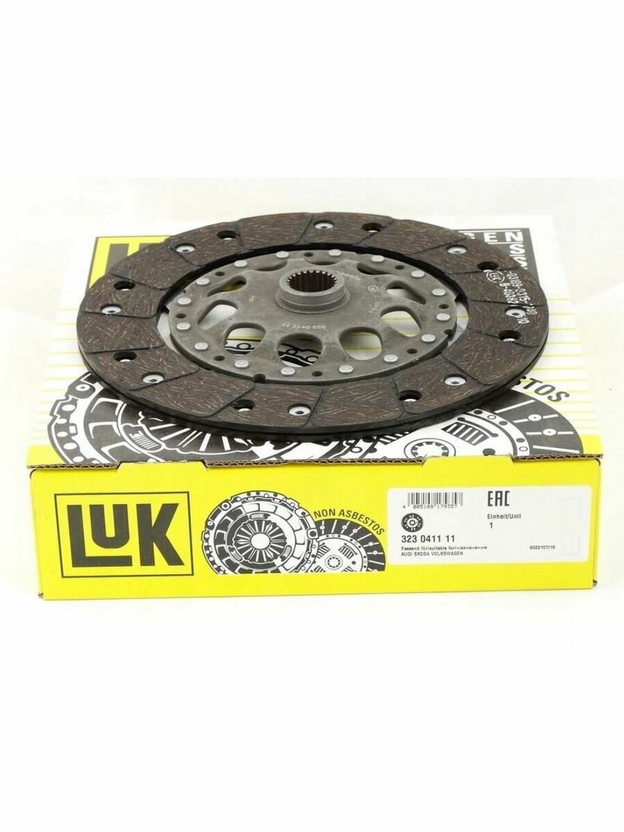 Диск сцепления LUK 323041111 для а/м Volkswagen Passat, AUDI A4 / Фольксваген Пассат, Ауди А4