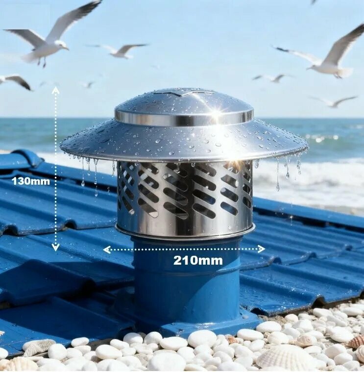 Зонт из нержавеющей стали f200 мм, универсальный, Воздухозаборник для зонта