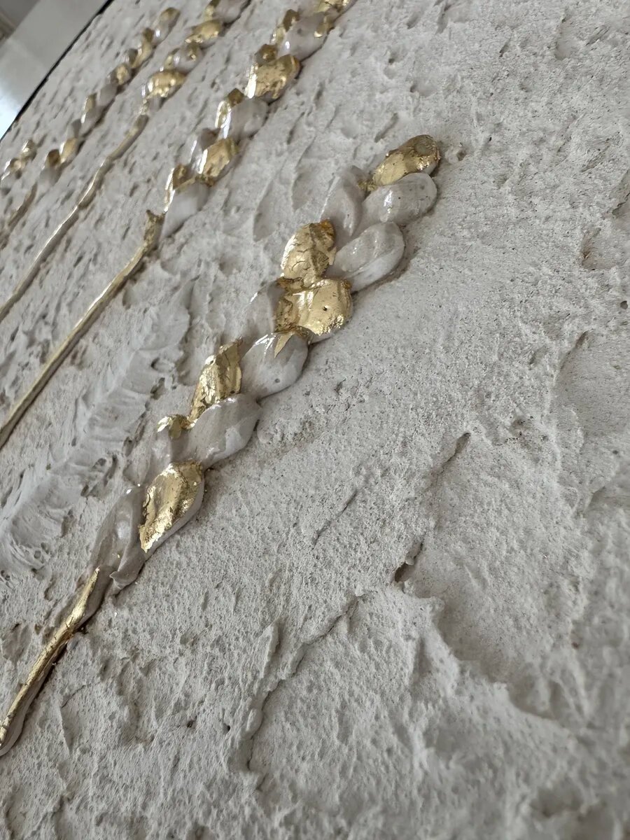 Картина круглая текстурная поталь