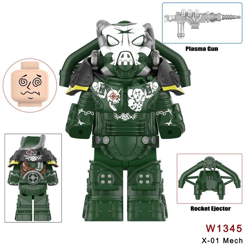 LOLBOLLS X-01 Mech силовая броня, Plasma Gun, Rocket Ejector, Цвет: In Bags
