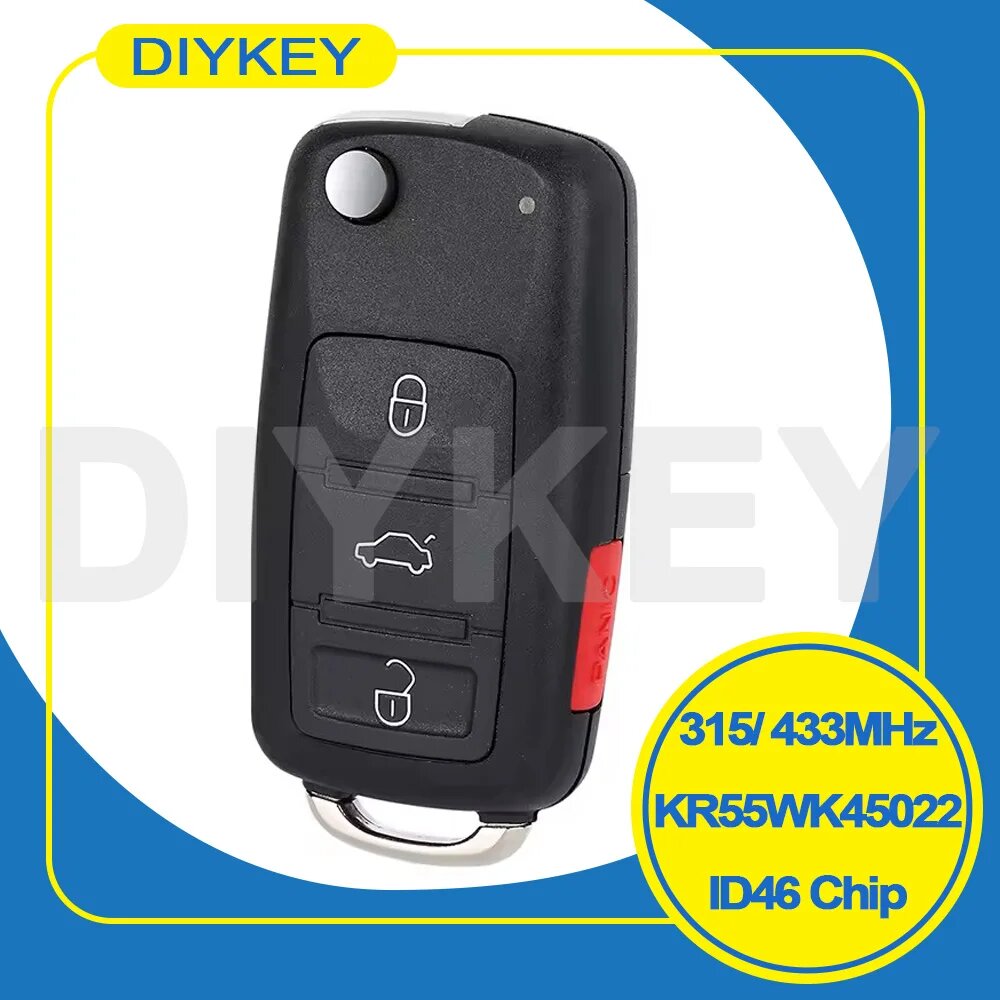 315MHz Смарт-ключ VW Touareg Phaeton 2003-2010, 4 кнопки