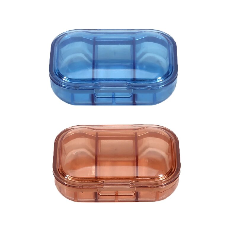 Контейнер для таблеток 3 отделения, Blue and Orange