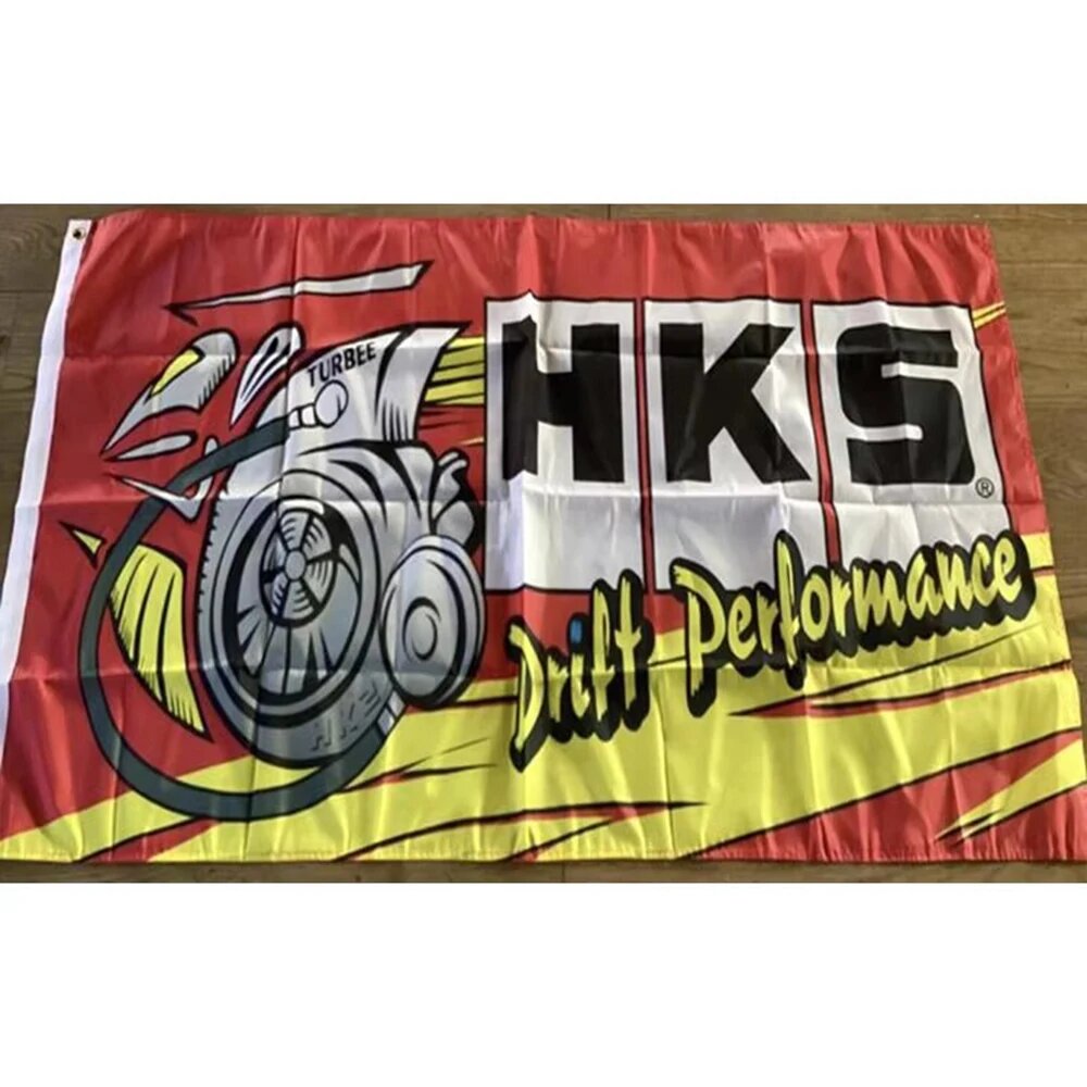 Гоночный флаг HKS 3х5 футов 90x150 см