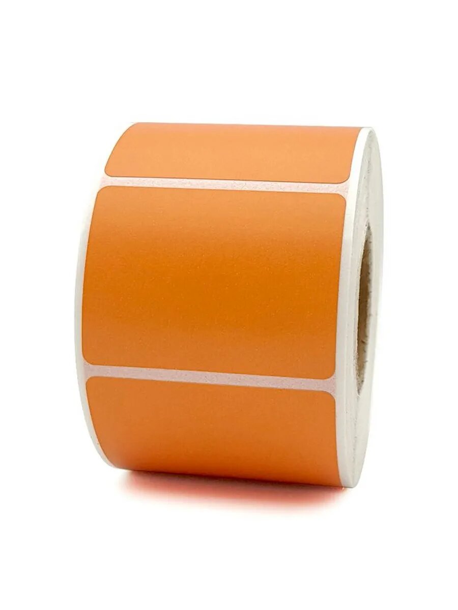 Термоэтикетки 40x30 мм (600 шт, без K-линии, оранжевый)