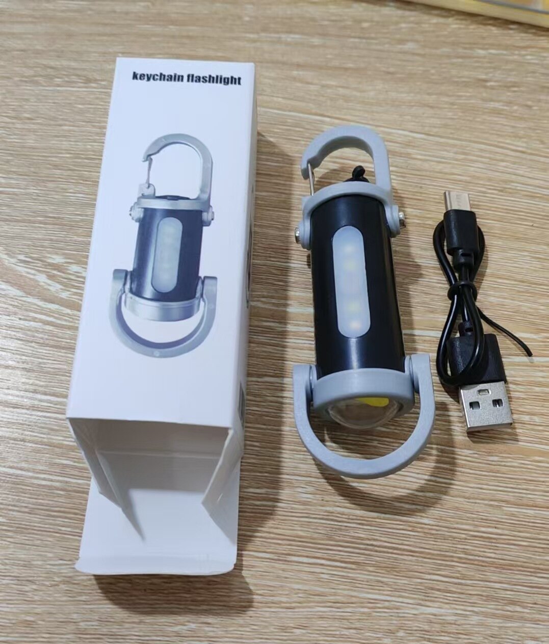 Многофункциональный мини-брелок для ключей, уличный портативный крючок, карманное освещение, лампа, прожектор, фонарик