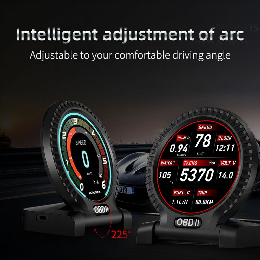 Hud obd2 бортовой компьютер автоn, приборная панель спидометр, Автомобили с бензином после 2008г