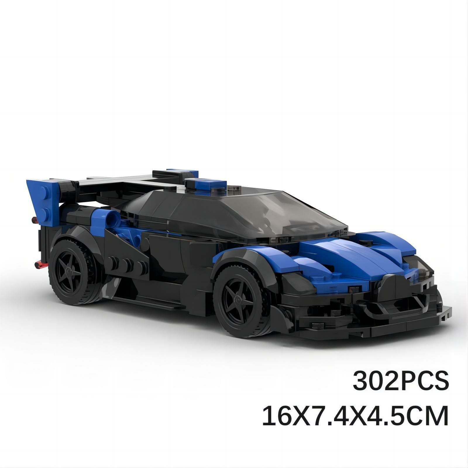 Набор строительных блоков MOC Bugatti Bugattl Bolide Speed8, сетка, сборка автомобиля, модель автомобиля, мужской
