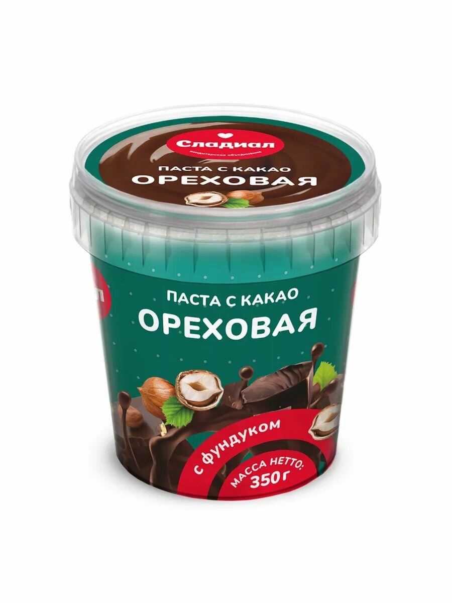 Шоколадная паста Сладиал с фундуком 2шт по 350гр