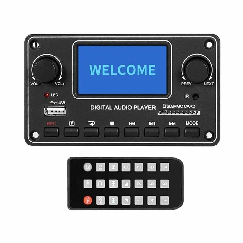 ЖК-модуль MP3-плеера 28X64 Дисплей Bluetooth Цифровой аудиодекодер Плата TDM157 USB SD BT FM для автомобильного домашнего усилителя