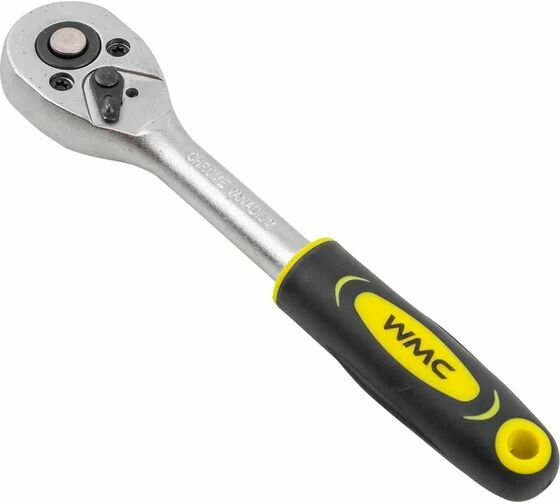 Трещотка реверсивная с резиновой ручкой 3/8' WMC TOOLS