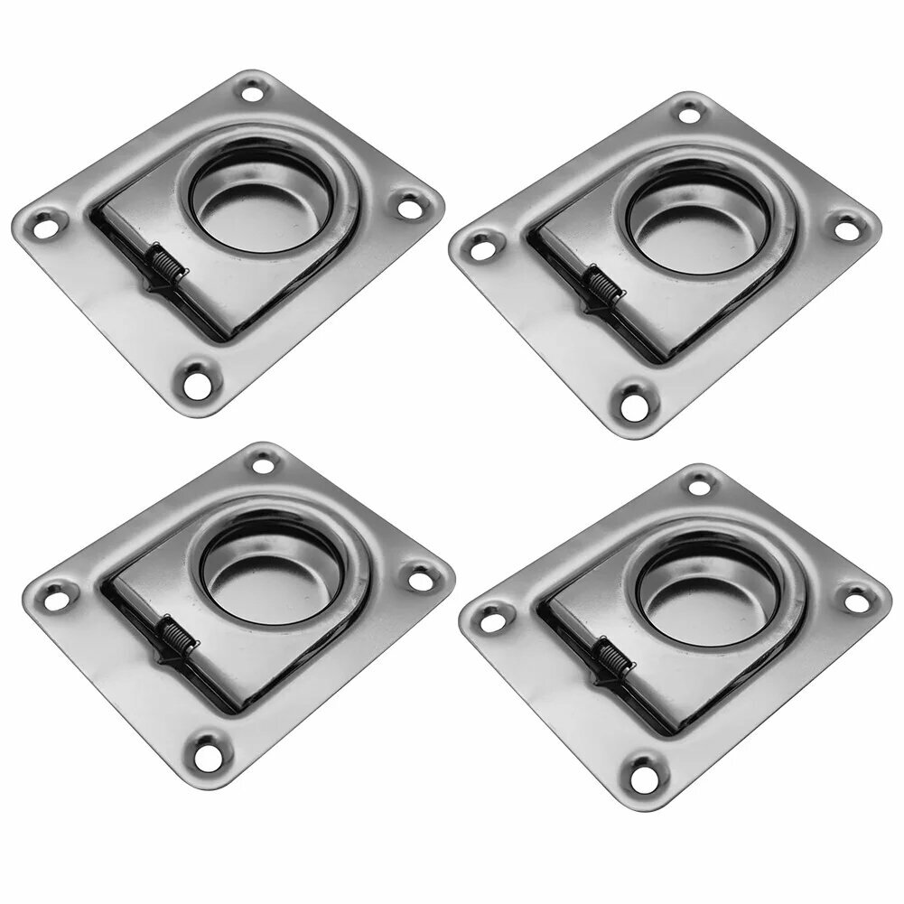 4 шт, D-образные кольца из нержавеющей стали, утопленные анкерные кольца, крепежное кольцо для прицепа, грузовика, лодки, транспортных средств, напольный кронштейн