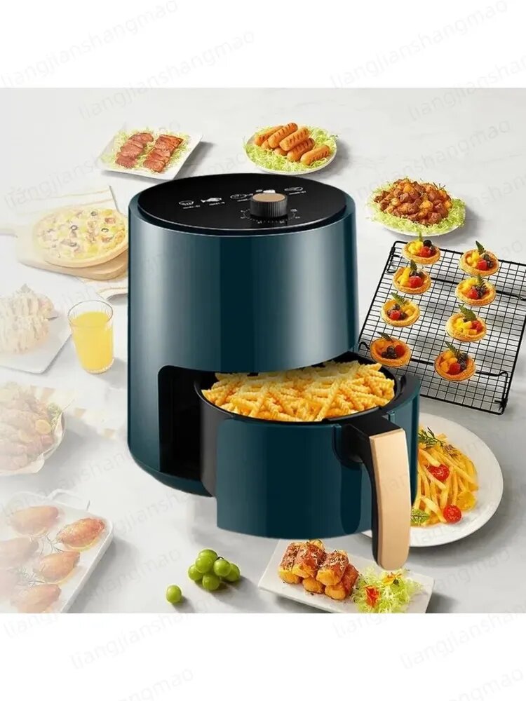 Фритюрница воздушная, 4 л, механическое управление, с прозрачным окном и рецептами