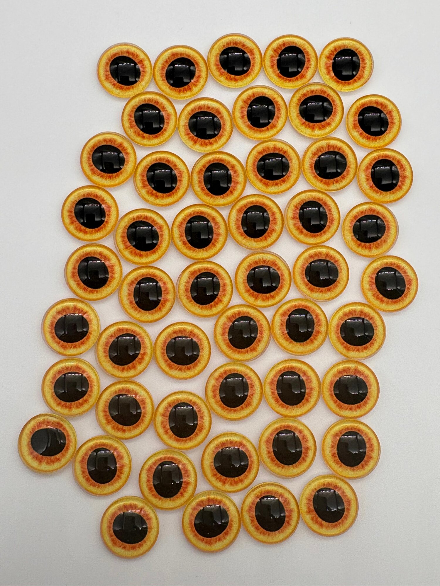 Набор стеклянных глазок, 50шт, 12 мм, стеклянные глазки для игрушек
