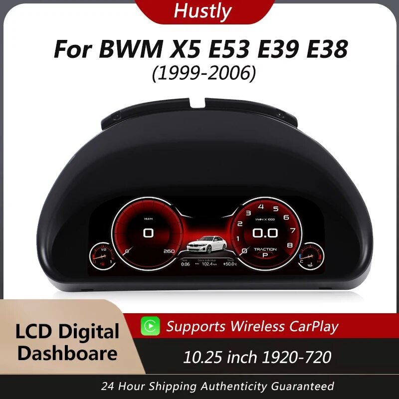 Цифровая приборная панель для BMW X5 E53 E39 E38 1999-2006, виртуальный кокпит, спидометр, поддержка iOS Carplay