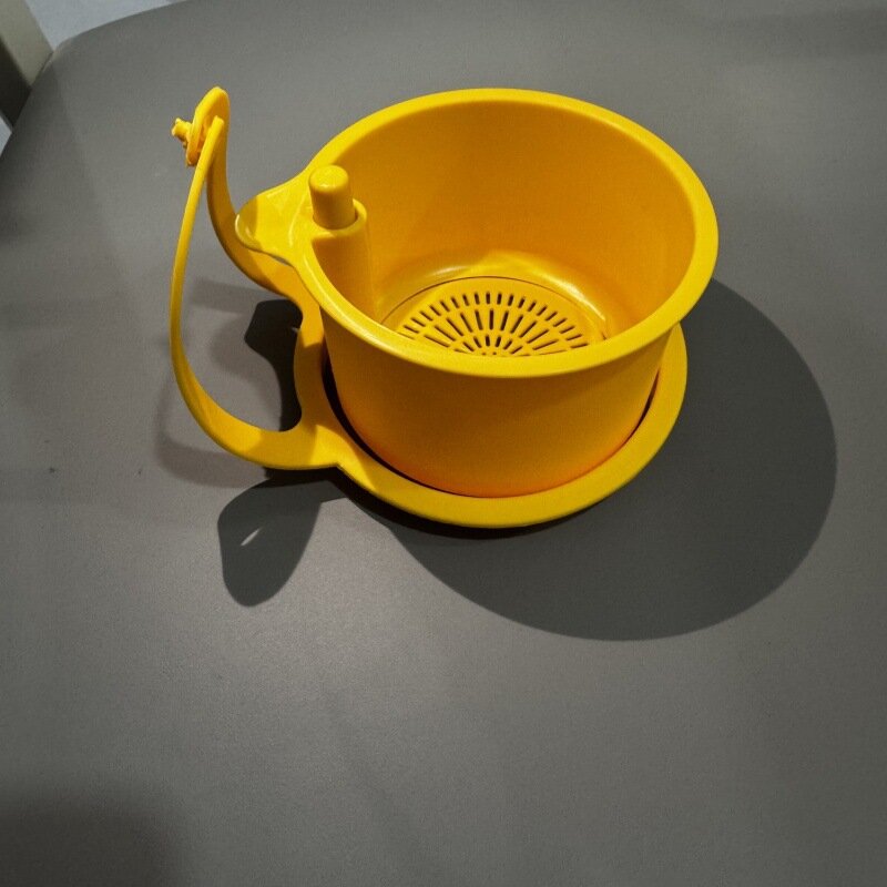 Подвесная корзина-фильтр для кухни, таз для мытья овощей с сетчатым фильтром с нажимным механизмом для мытья фруктов и фильтрации остатков.