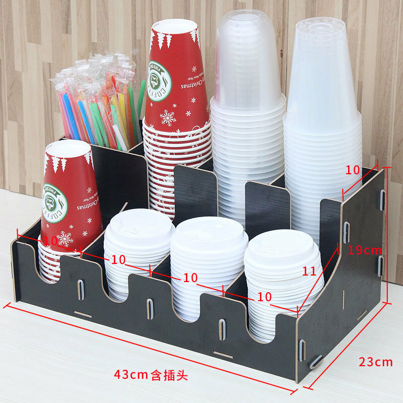 Одноразовый держатель для стаканов, бумажный держатель для стаканов, держатель для стаканов в молочном чайном магазине, настольная стойка для хранения, размещение стаканов Hongna без дерева