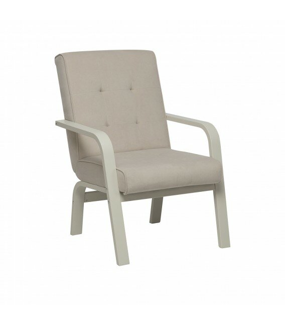 Кресло Leset Модена NEW, слоновая кость, ткань велюр, Bingo 02 бежевый, кант Bingo 02 бежевый