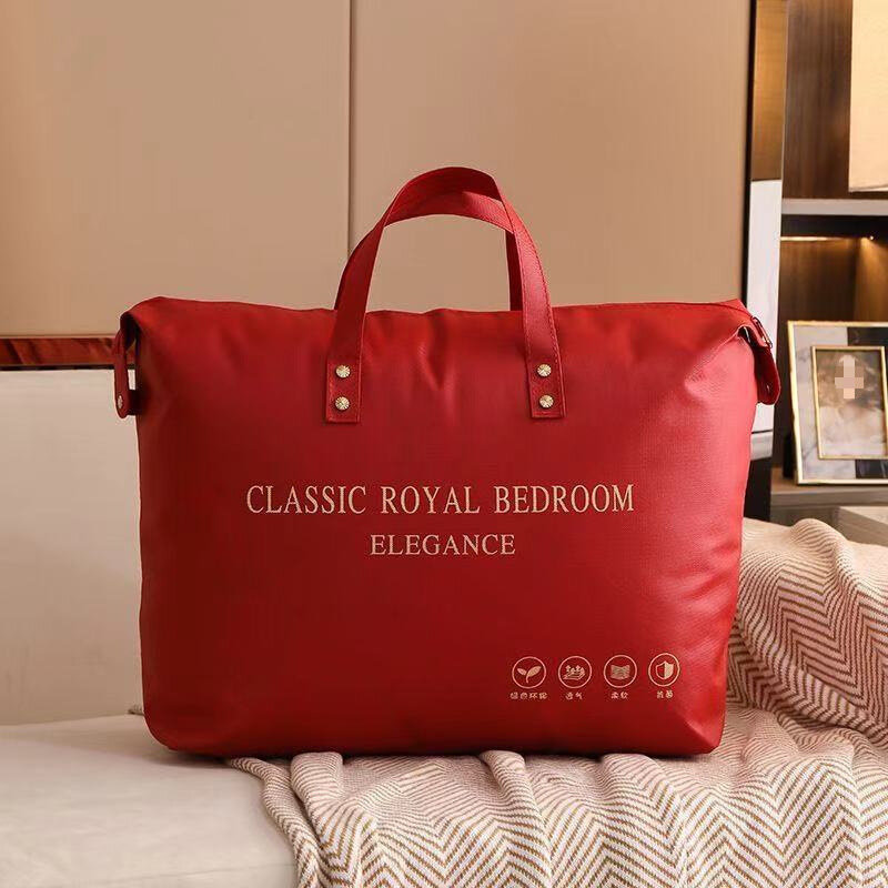 Сумка для хранения одеял на свадьбу, свадебный сундук, красное зимнее одеяло, большая вместимость, складная, водонепроницаемая