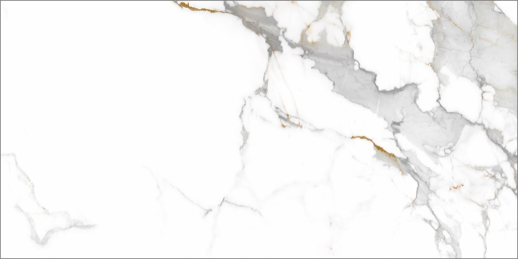 GlobalTile Керамогранит Calacatta Imperial GT Белый мат 40x80 8,5 мм арт. GT40806103MR (цена за 1.6 м2)