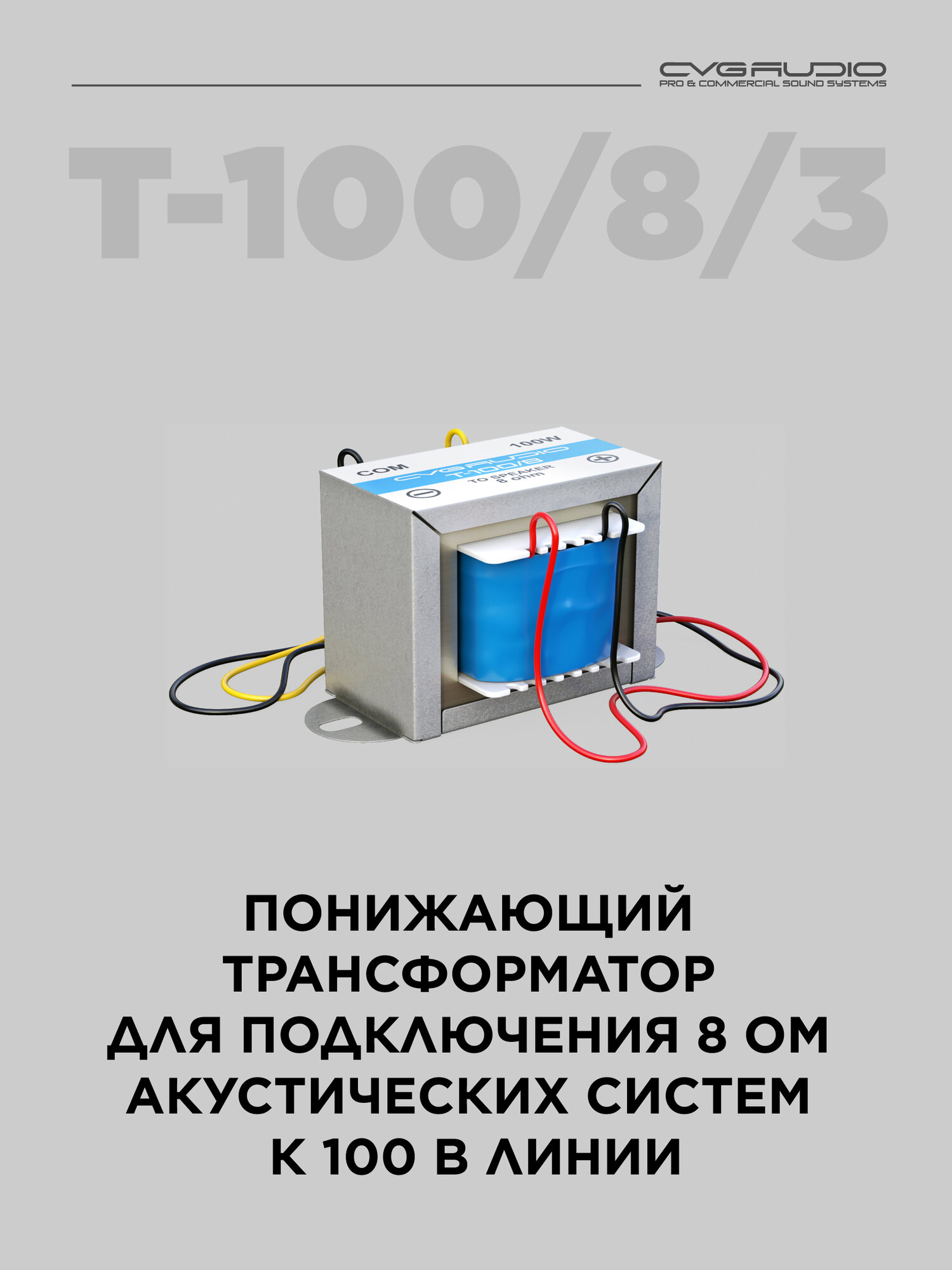 CVGAUDIO T-100/8/3 Понижающий трансформатор