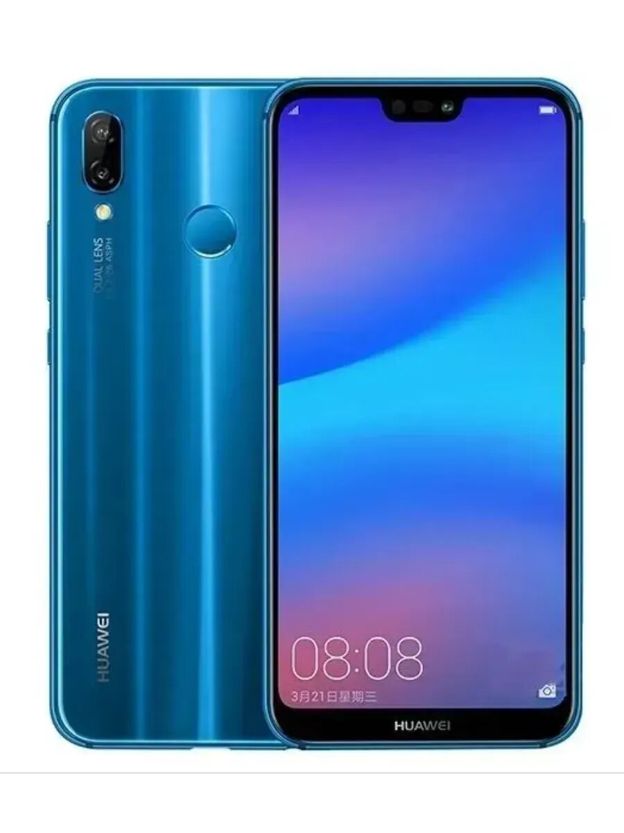 Смартфон HONOR P20 Lite 4 / 64Gb Blue, 2 nano sim, синий ультрамарин