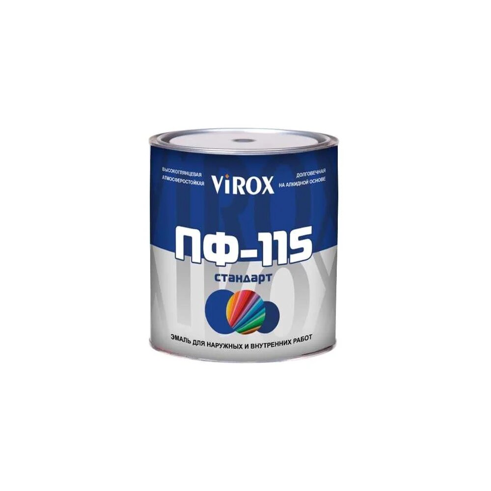 Эмаль VIROX стандарт ПФ-115, алкидная, глянцевая, синяя, 0,8 кг