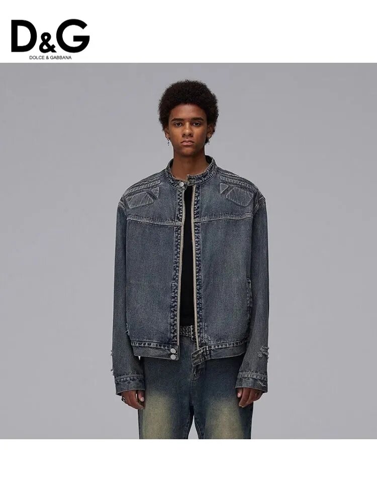 Куртка Dolce&Gabbana Джинсовые косухи, винтажные + грубый пошив
