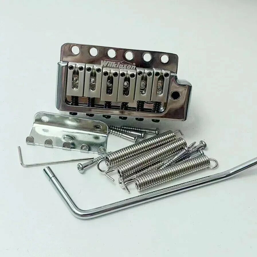 Wilkinson ST Электрическая гитара Fixed 6 винтов Tremolo System Bridge WOV09 Хром серебристый