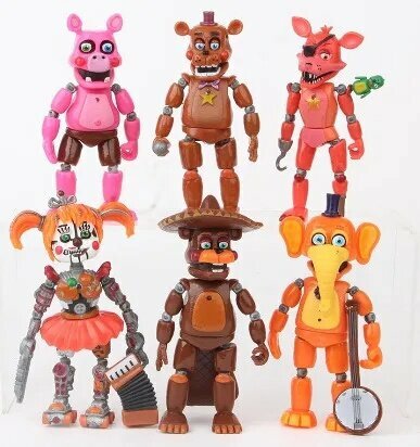 Набор из 6 разборных фигурок Аниматроники Five Nights at Freddy's / Пять ночей у Фредди