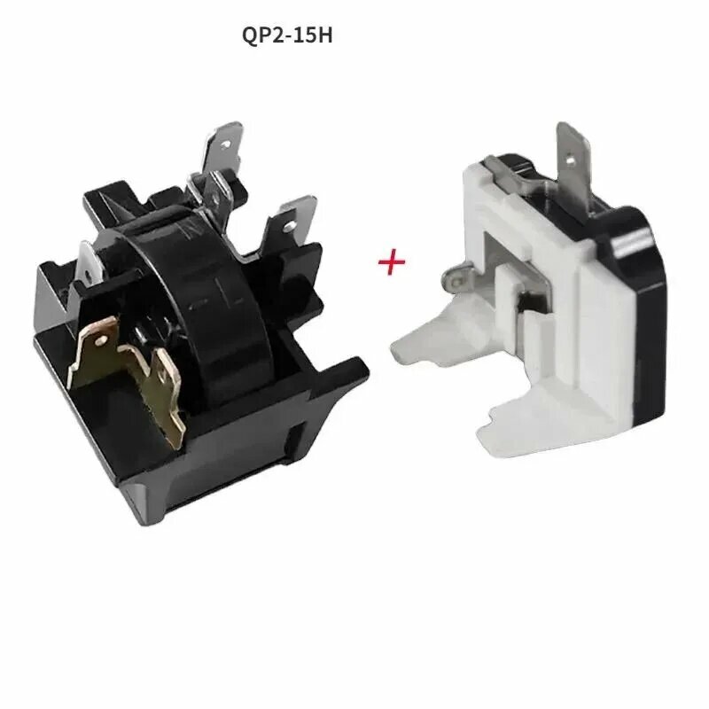 Универсальный компрессор холодильника с морозильной камерой PTC Starter QP2-15H с реле-бабочкой для защиты от тепловой перегрузки