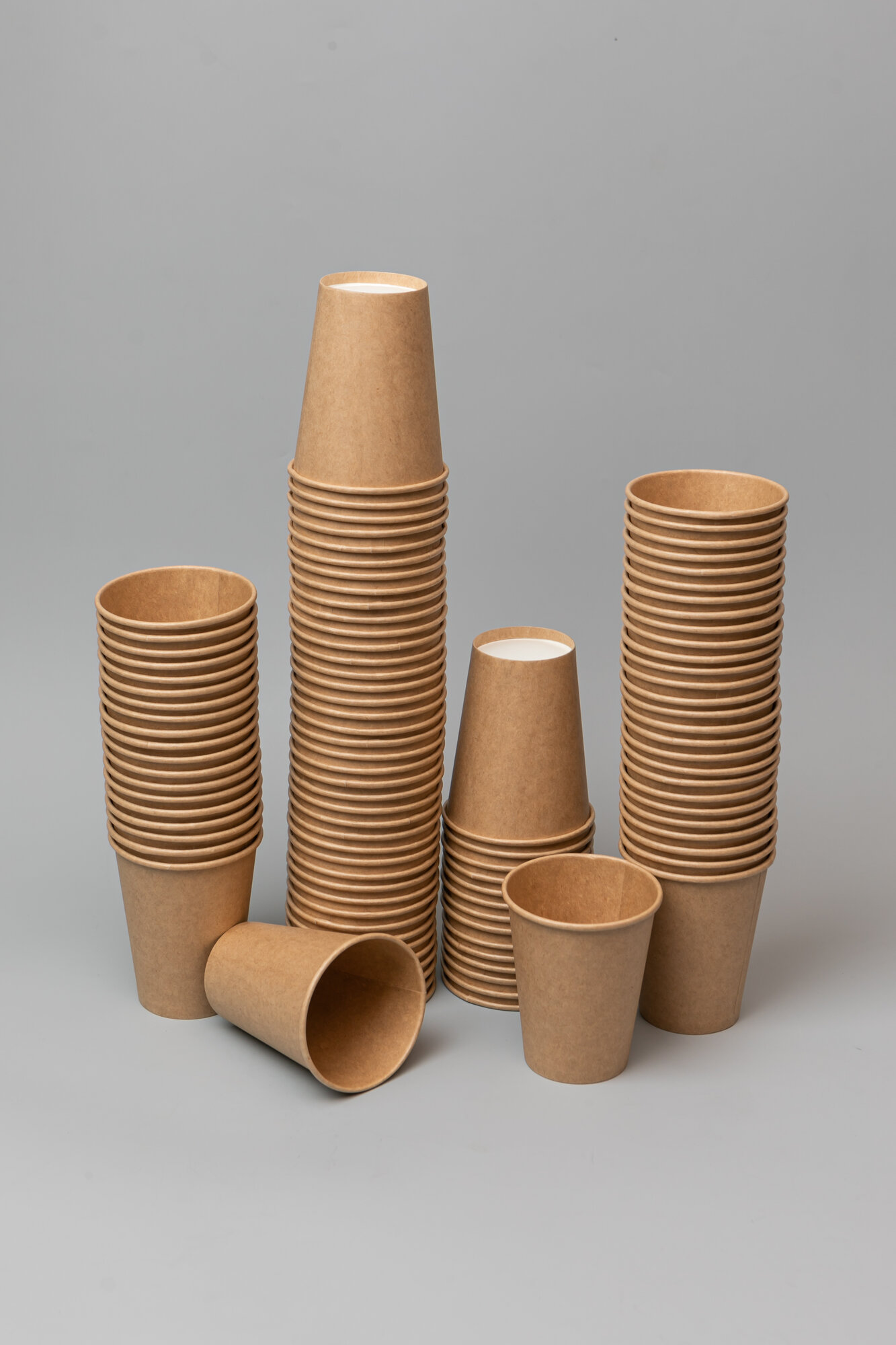 Стаканы бумажные 500 мл 40 шт крафтовые