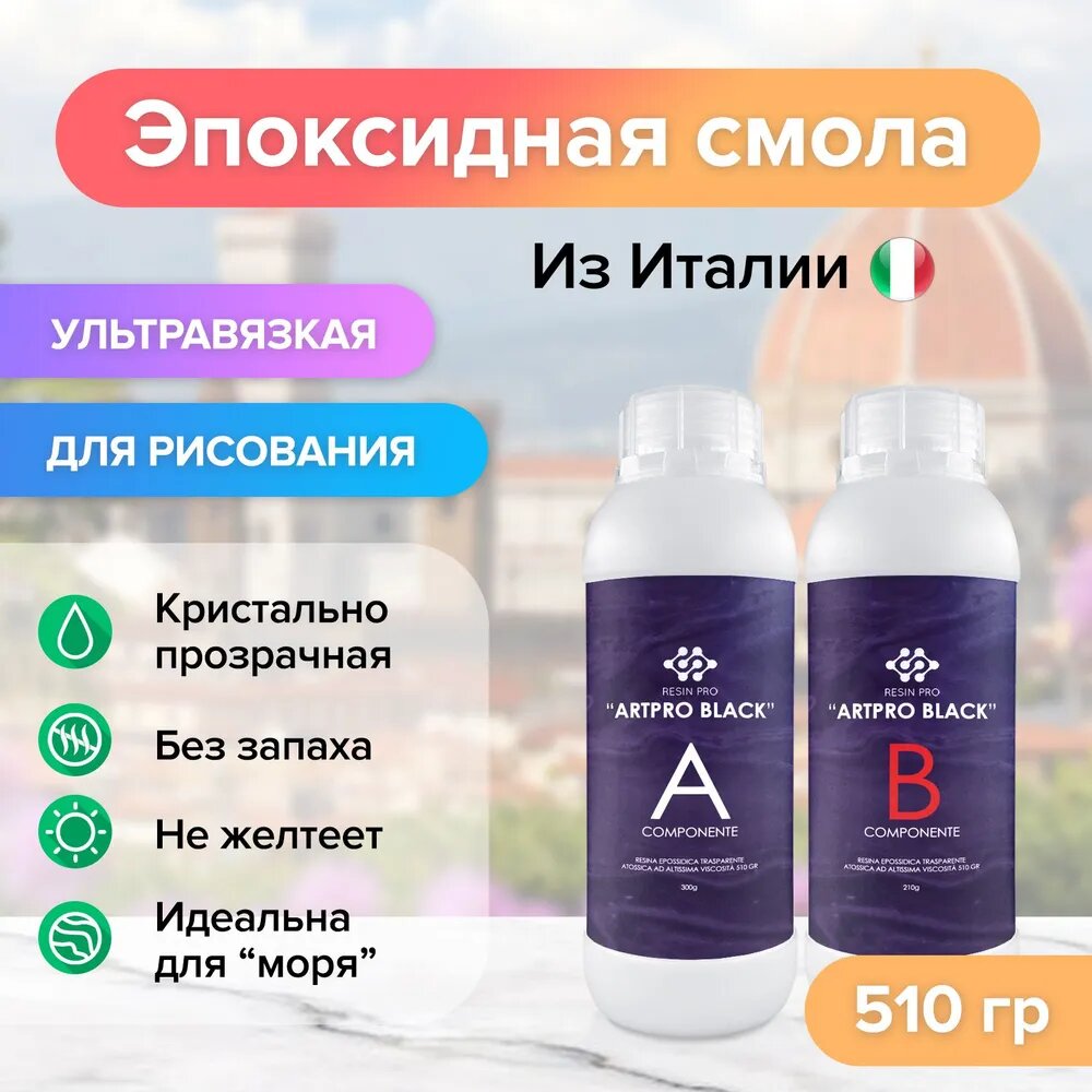 Супер-густая эпоксидная смола для рисования Art-Pro Black 510 г