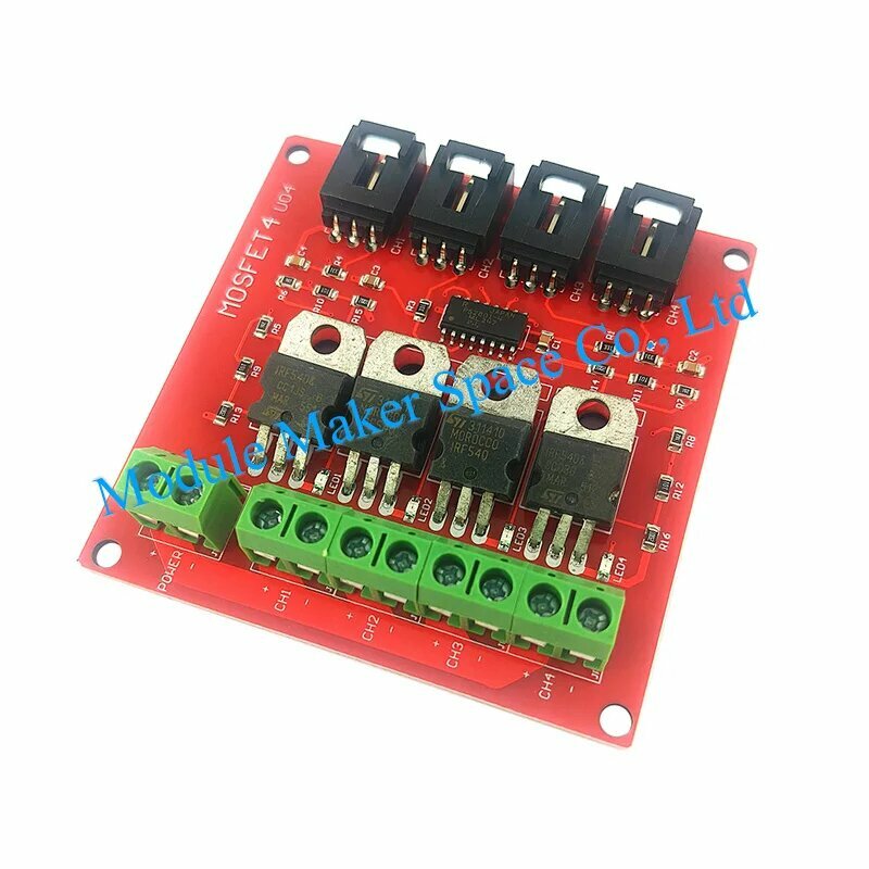 4-канальный модуль MOSFET с кнопкой One Four Route IRF540 V4.0+ для изолированного модуля питания Arduino