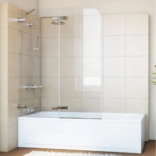 Шторка на ванну GuteWetter Trend Pearl GV-862A левая 90 см, стеклянная, распашная, прозрачная