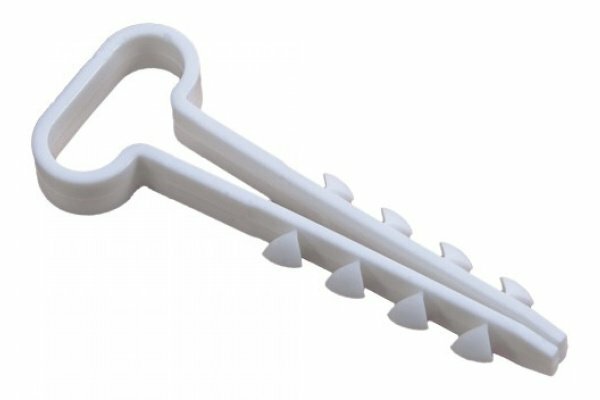 Дюбель-хомут 6x12мм белый плоский (100шт)