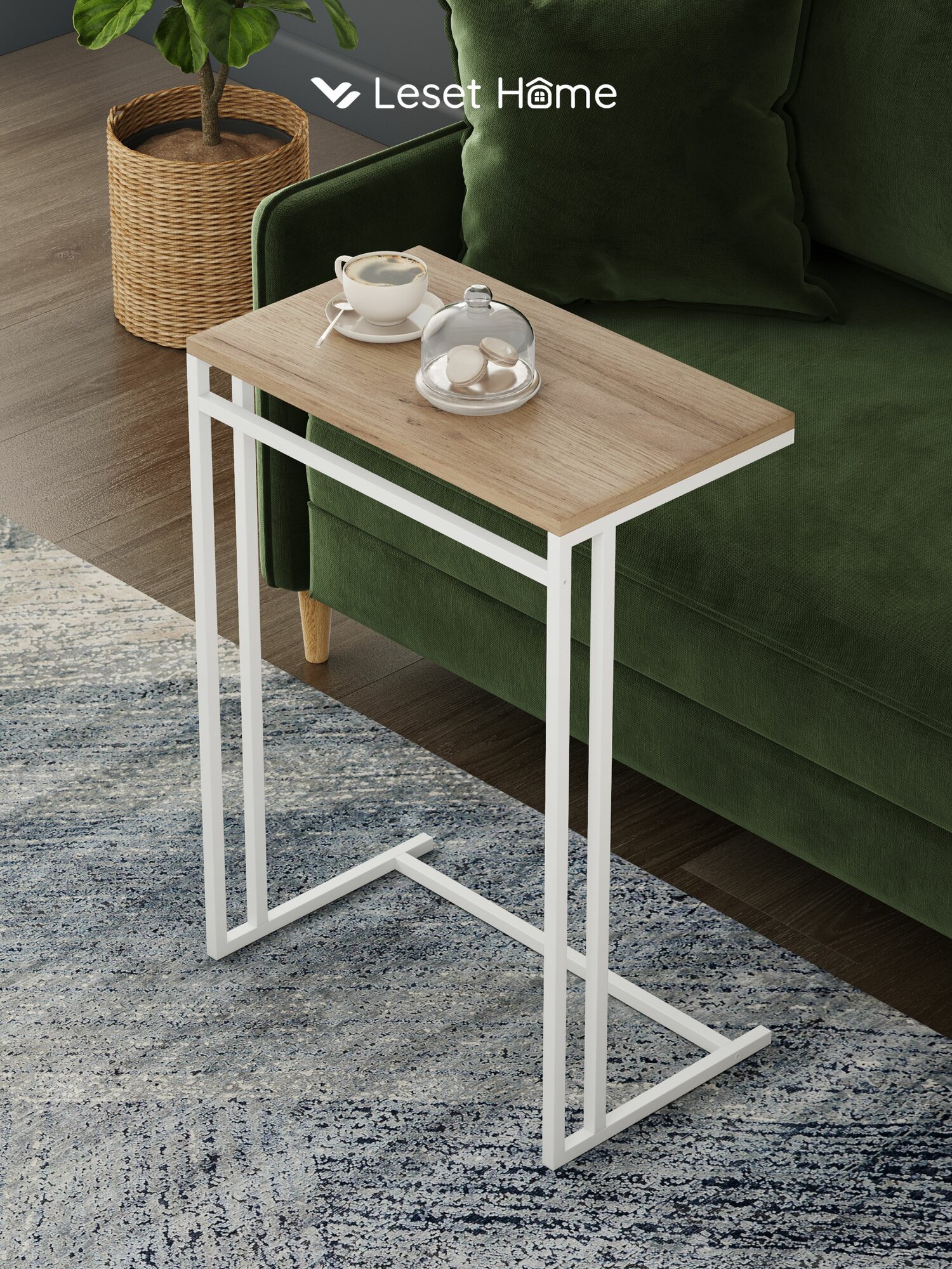 Стол приставной Стилвуд 1, белый/дуб крафт золотой