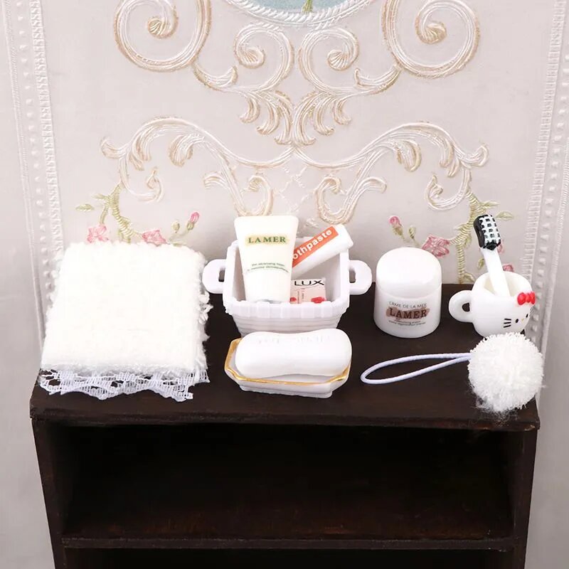 Кукольный дом для ванной комнаты KT wash косметический костюм