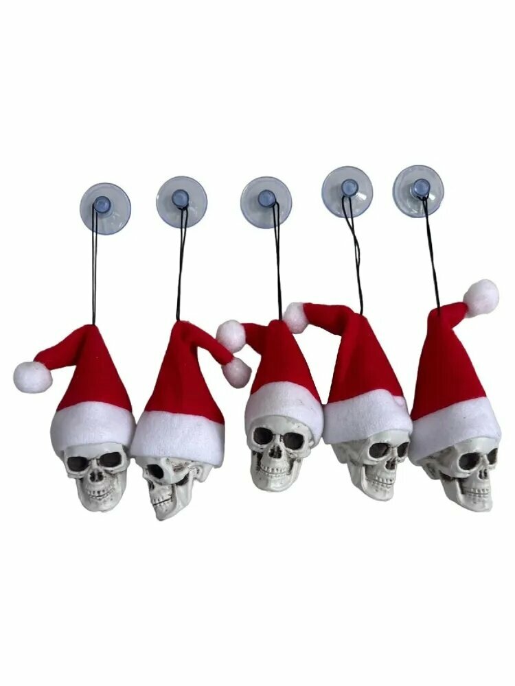 Фигурка декоративная (5 шт) рождественские мини-украшения в виде черепов