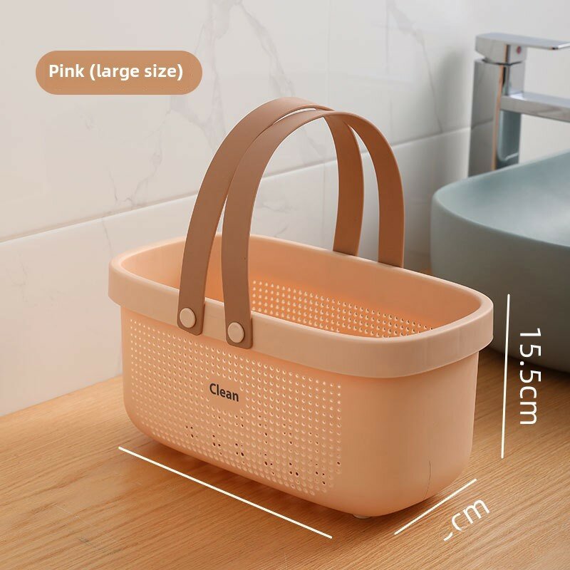 Каркас для ванны Каркас для ванны Портативный каркас для хранения Туалетные принадлежности Каркас для ванны в ванной комнате Каркас для хранения Дренаж Пластик Оптовый каркас для ванны (Розовый, маленький размер [21.5*14.5*15.5])