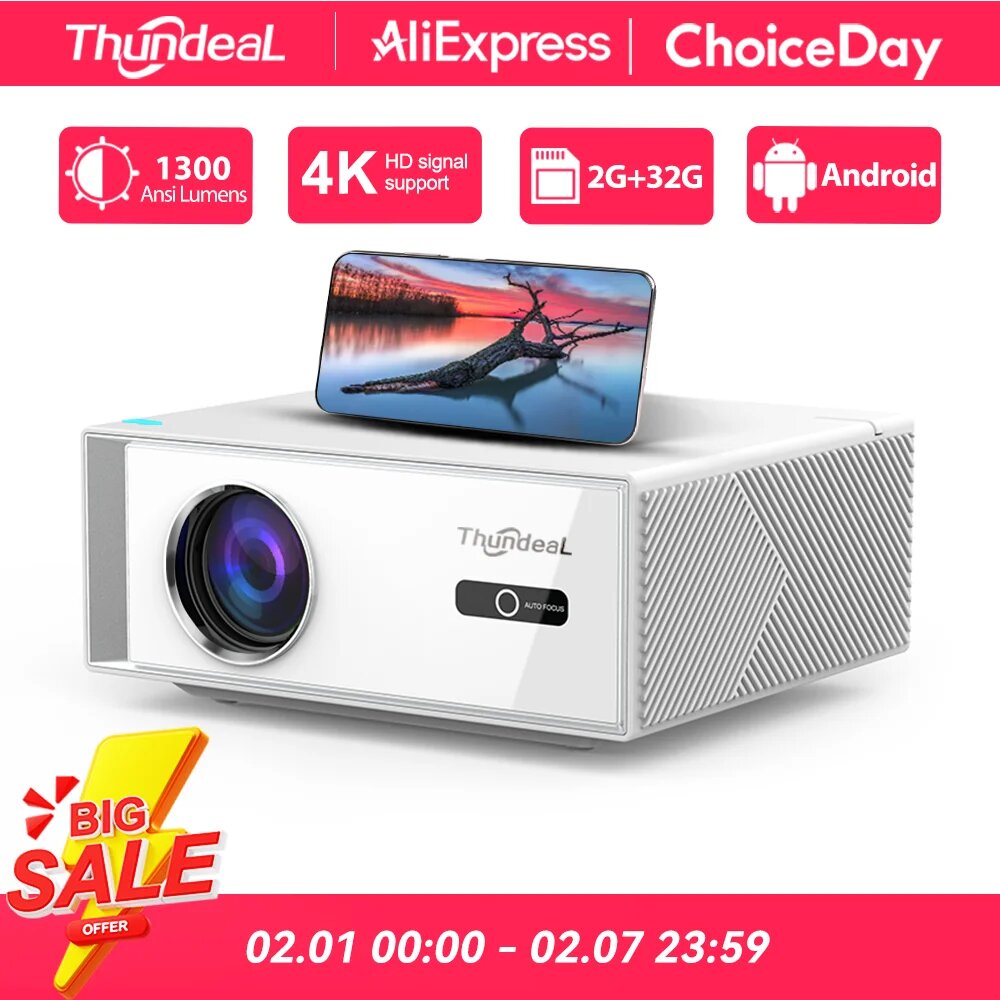 Проектор ThundeaL TD95W 4K Full HD