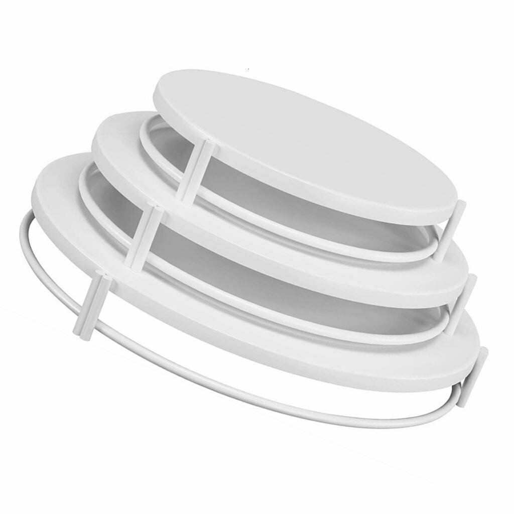 Металлический трёхъярусный десертный поднос, Белый