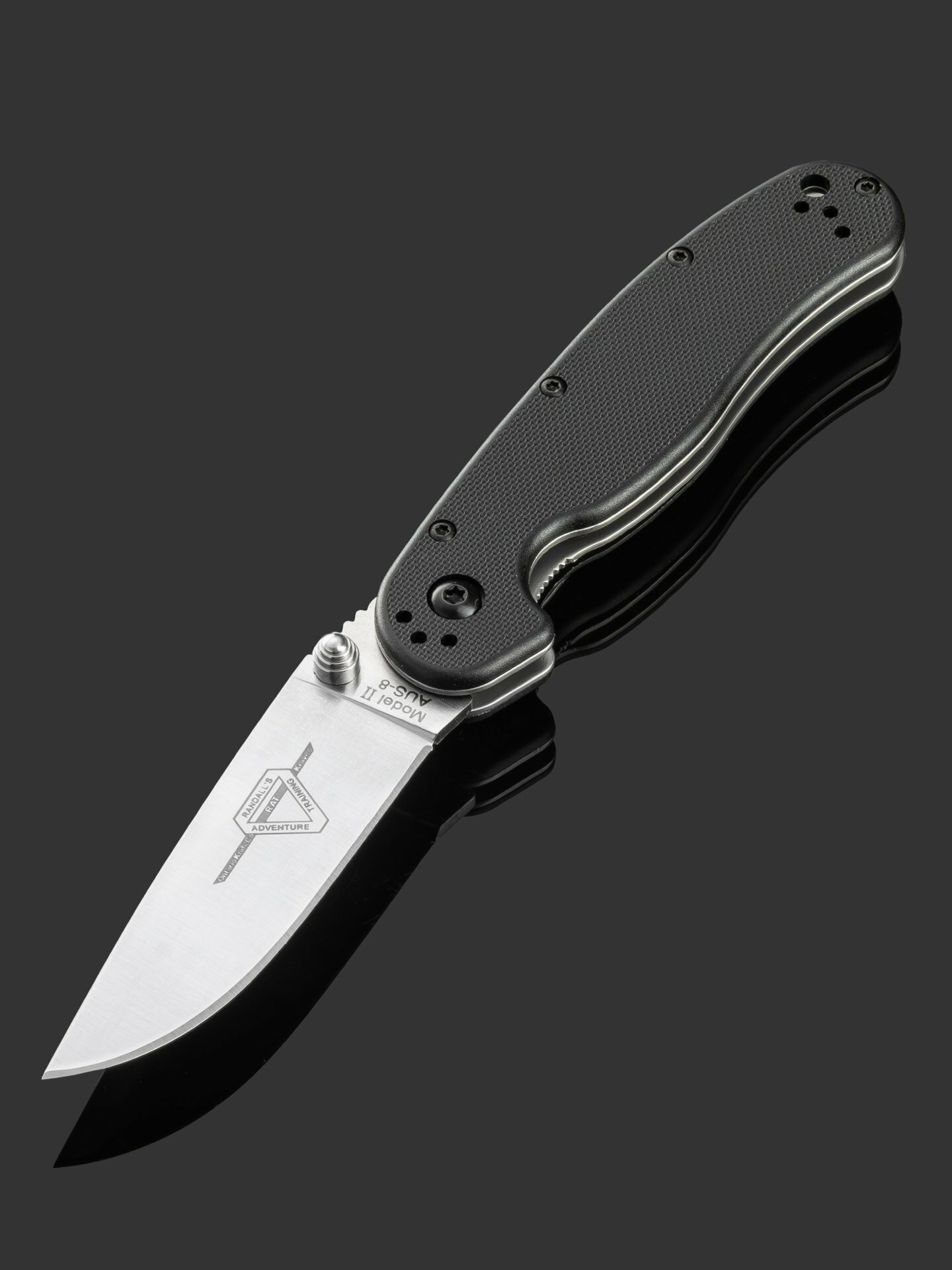 Складной нож Ontario RAT-2 ON8860SP, сталь AUS-8 Satin, рукоять black GRN