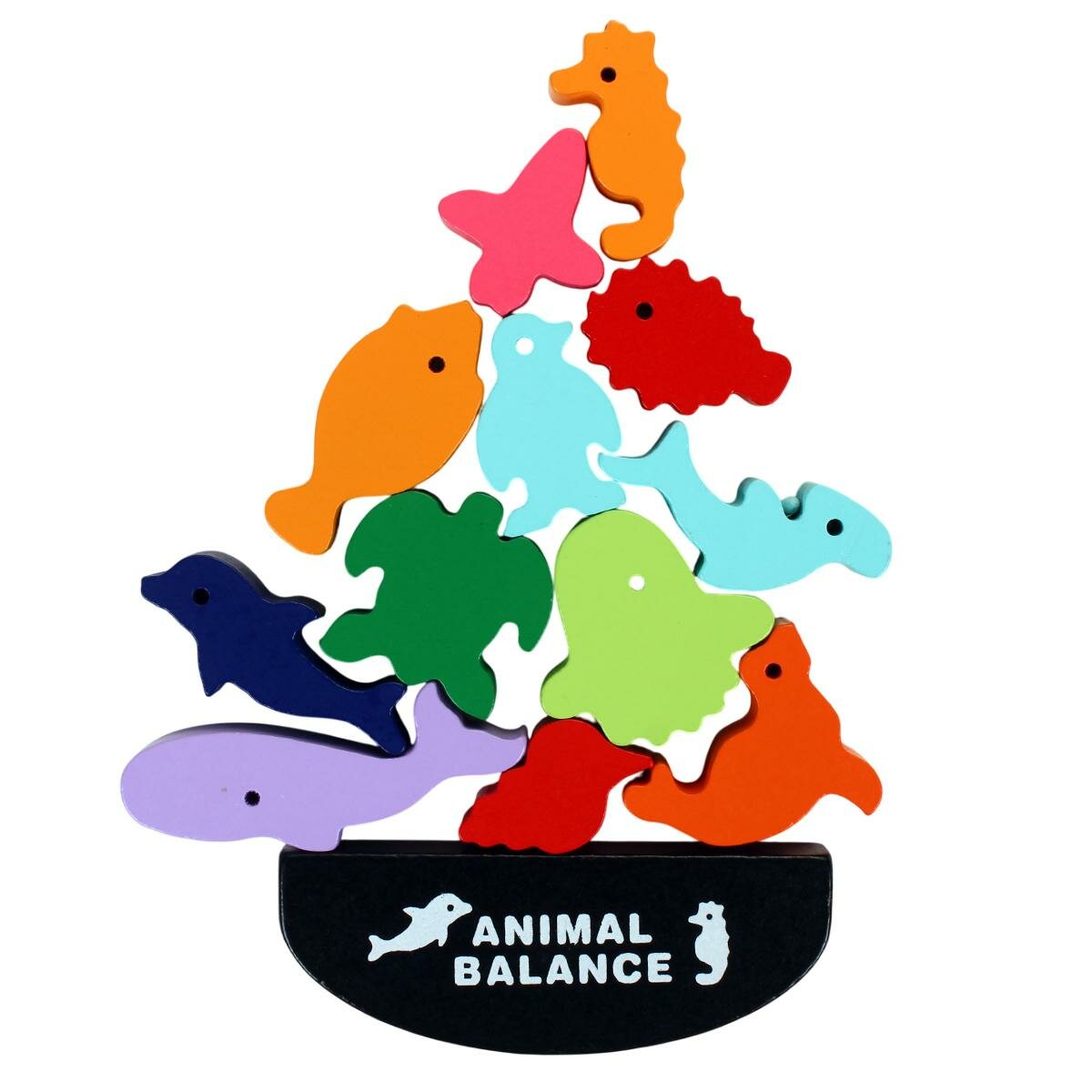 Балансир деревянный 'Animal Balance', 9 фигурок, 20,5*13*10см, для детей 3+