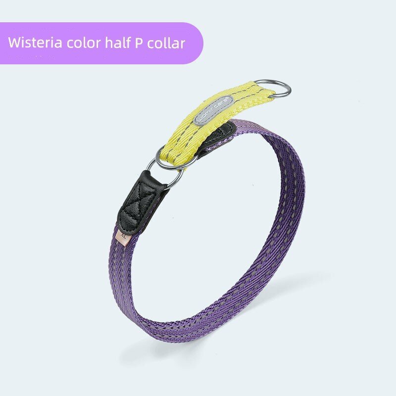 Сиреневый регулируемый ошейник для маленьких и средних собак, размер M (32-42 см обхват шеи)