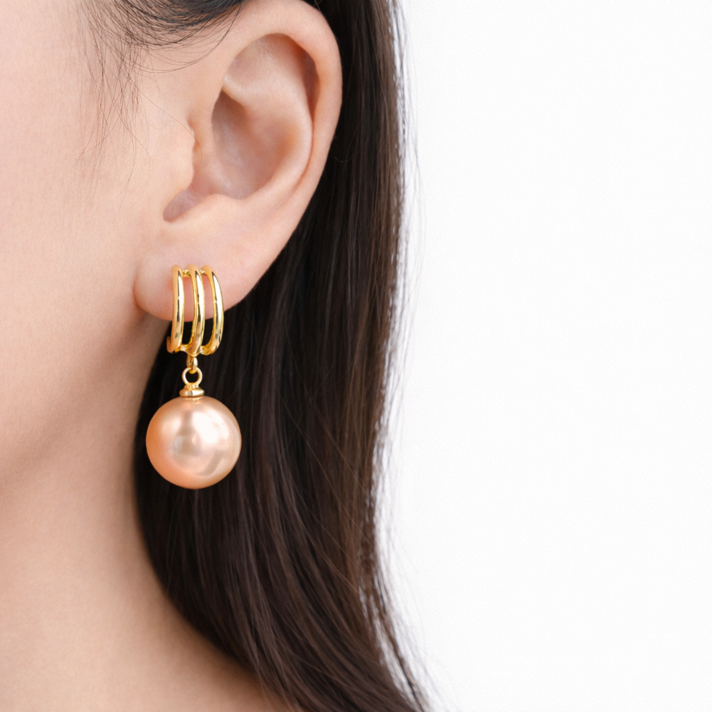 Серьги с подвесками, пусеты, жемчуг имитация