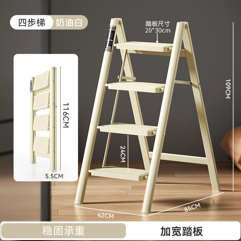 Домашняя лестница A-образная лестница Ступенчатая лестница Подставка для цветов Лестница для новоселья Внутренняя лестница для подъема 3-ступенчатая 4-ступенчатая складная телескопическая лестница