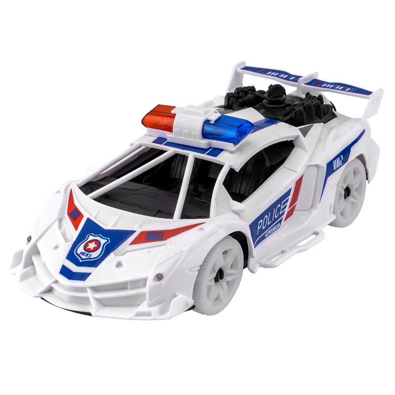 Детская электрическая универсальная полицейская машина с огнями, музыкой и функцией распыления, электрическая универсальная игрушка-полицейская машина в подарок