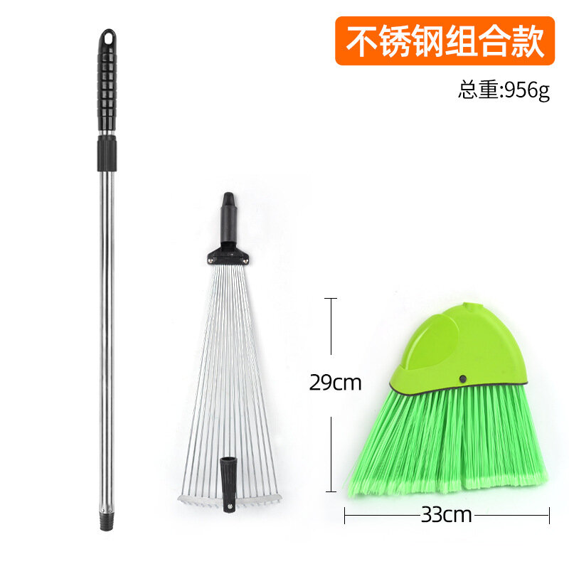 Грабли для листьев, плоский грунтовый подметальщик, артефакт для газона, железный коготь, сельскохозяйственный инструмент, грабли, линейка, грабли для листьев, метла, телескопические грабли